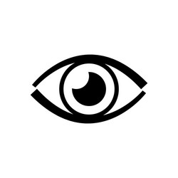 Eye icon on white background Royalty Free Vector Image