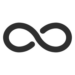 Bubbles infinity logo infinite Royalty Free Vector Image