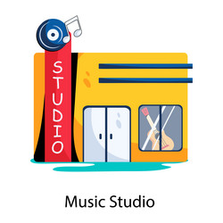 Music studio Royalty Free Vector Image - VectorStock