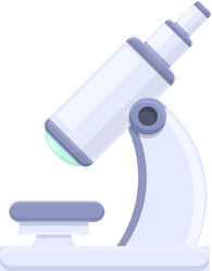 Woman lab microscope icon cartoon medical Vector Image