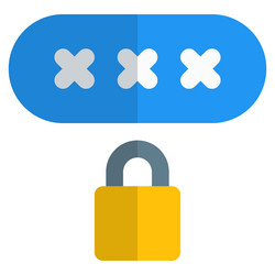 Security lock system installed for software Vector Image