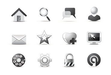 Web navigation icons Royalty Free Vector Image