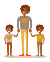 3 brothers isolated on white Royalty Free Vector Image