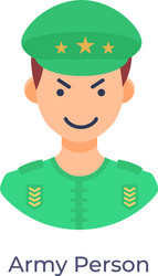 Officer Army Avatar Vector Images (over 320)