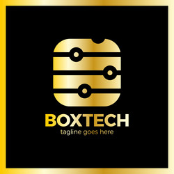 Box tech logo Royalty Free Vector Image - VectorStock