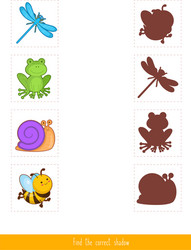 Shapes matching game Royalty Free Vector Image