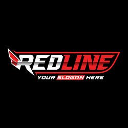 Redline logotype design symbolcar logo Royalty Free Vector