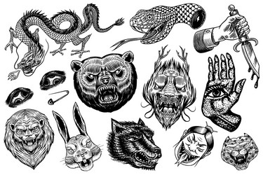 Bear Tattoo Vector Images (over 4,700)