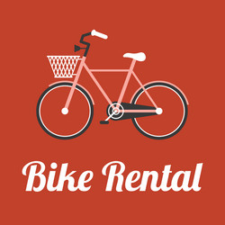 Bike rental design concept Royalty Free Vector Image