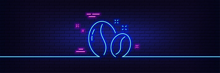 Coffee beans line icon hot cappuccino seed sign Vector Image