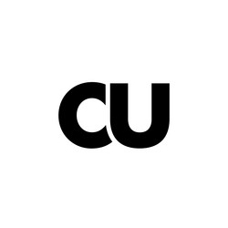 Letter u and c uc logo design template minimal Vector Image