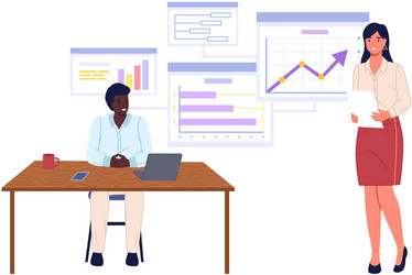 Communicating office workers men standing Vector Image