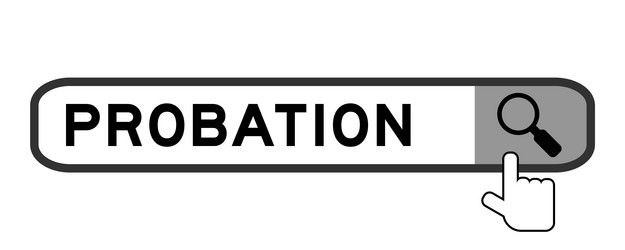 Search banner in word conclusion with hand over Vector Image