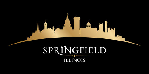 Springfield illinois city skyline silhouette Vector Image