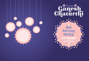 Creative ganesh chaturthi festival poster design Vector Image
