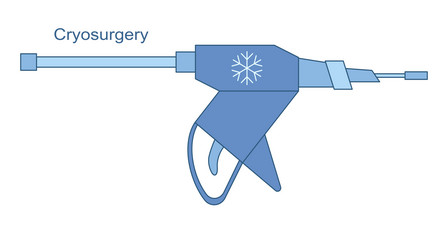 Cryo instruments for cryosurgery line Royalty Free Vector