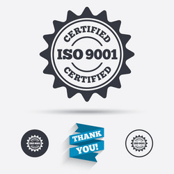 Iso certification logo Royalty Free Vector Image