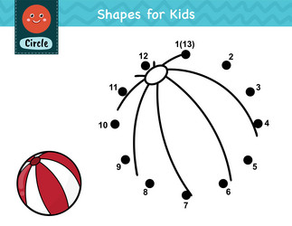 Connect the dots and draw a balloon dot Royalty Free Vector