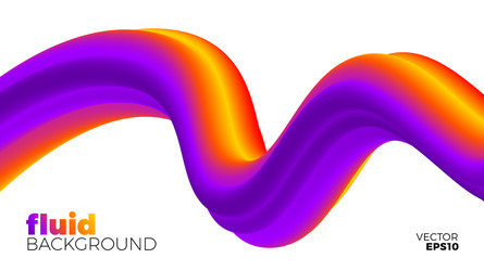 Colorful flow poster transparent brushstroke wave Vector Image