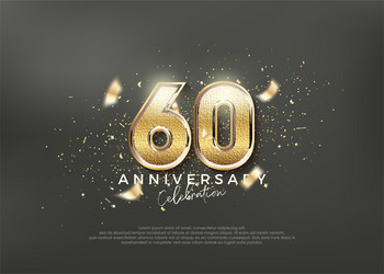 Elegant and luxurious 60th anniversary design Vector Image