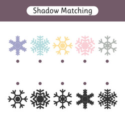 Shadow matching game for kids worksheets Vector Image