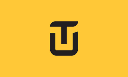 Monogram letter ut logo design Royalty Free Vector Image