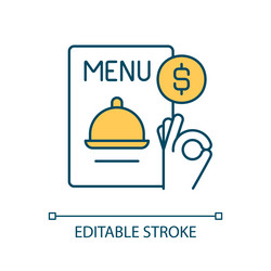 Menu template for a restaurant with a price list Vector Image