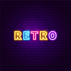 80s sign neon label Royalty Free Vector Image - VectorStock