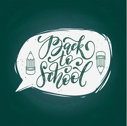 Back to school hand lettering on white background Vector Image