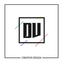 Initial letter dv logo template design Royalty Free Vector