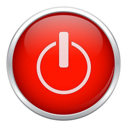 Power off icon red button Royalty Free Vector Image