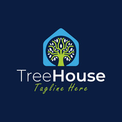 Tree house logo Royalty Free Vector Image - VectorStock