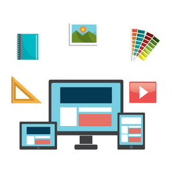 Web development design Royalty Free Vector Image