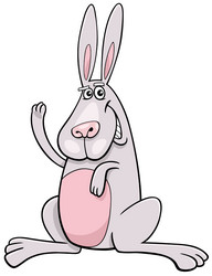 Happy rabbit cartoon animal character Royalty Free Vector