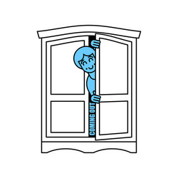 Coming out wardrobe lgbt symbol open closet door Vector Image