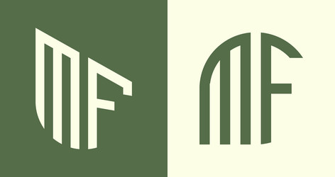Creative simple initial monogram mf logo designs Vector Image