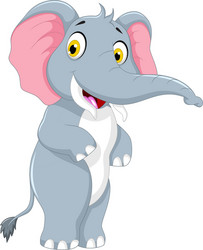 Cute elephant cartoon Royalty Free Vector Image