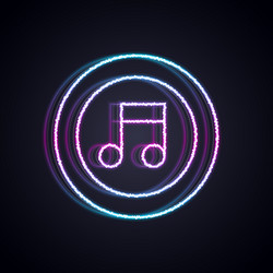 Glowing red lips neon icon in line style Vector Image