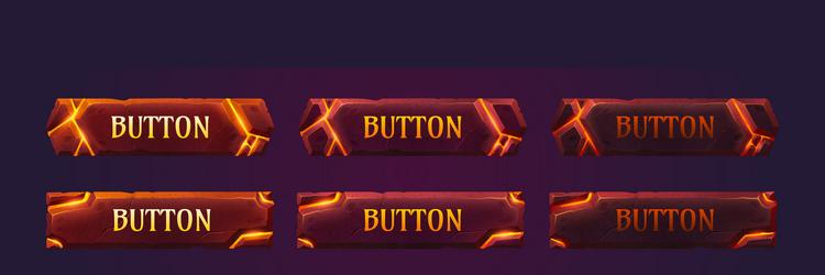 Blue ui button animation for game interface Vector Image