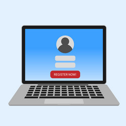 Registration new account sign in page Royalty Free Vector