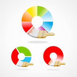 Brush colorful spectrum icon Royalty Free Vector Image