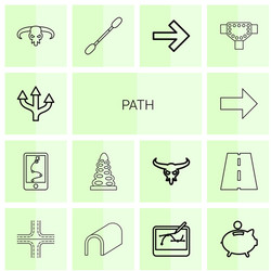 Path icons Royalty Free Vector Image - VectorStock