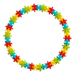 Colorful background puzzle jigsaw puzzle banner Vector Image