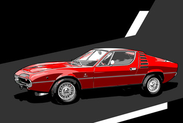 Classic car template for graphic design Royalty Free Vector