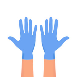 Hospital doctor wearing medical latex gloves Vector Image