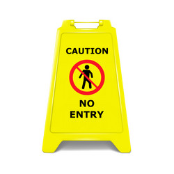 No parking standing caution sign board realistic Vector Image