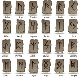 Runes stone Royalty Free Vector Image - VectorStock