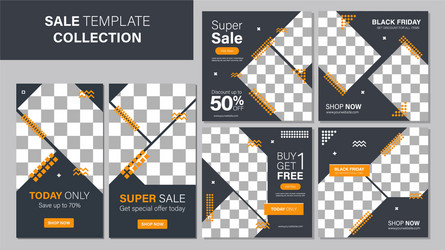 Sale template collection for promotion Royalty Free Vector