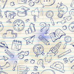 Back to school seamless pattern Royalty Free Vector Image