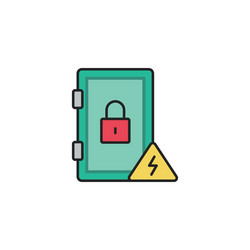 Electrical cabinet icon isolated on white Vector Image